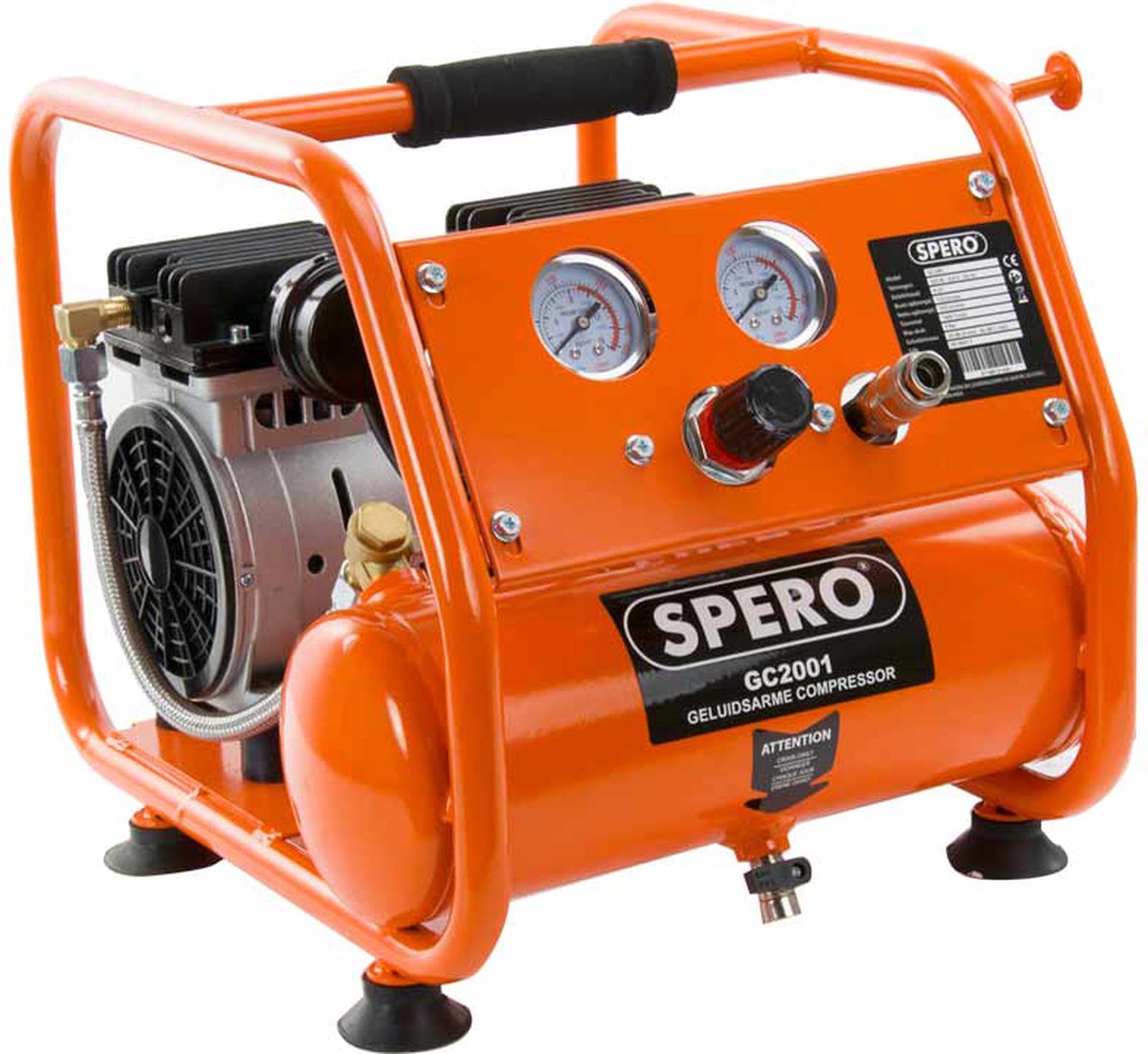 Compressor - 9Bar - 155 Ltr/min - Low noise - 50dB - 4Liter tank ...