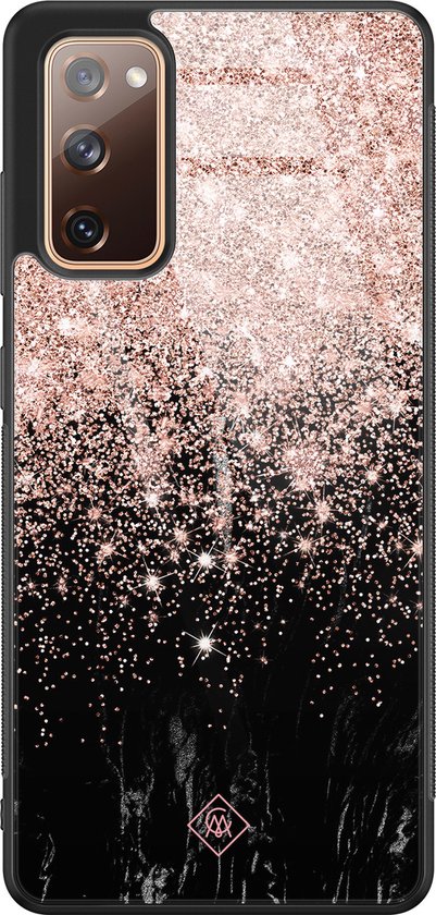 Samsung Galaxy S20 FE hoesje glas - Marmer twist - Zwart - Hard Case - Casimoda | bol.com