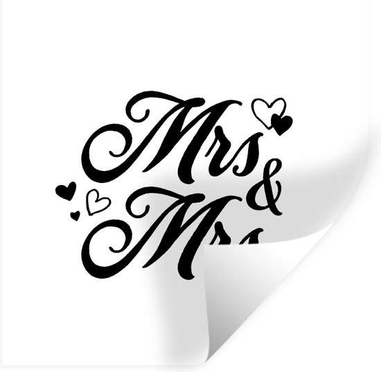 Muurstickers - Sticker Folie - Quotes - Trouwen - 'Mrs & Mrs' - Hart ...