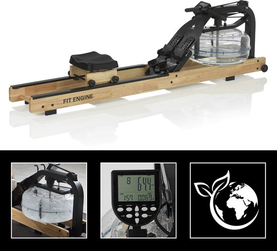 FitEngine roeimachine waterweerstand 210cm echt hout LCD-scherm ...