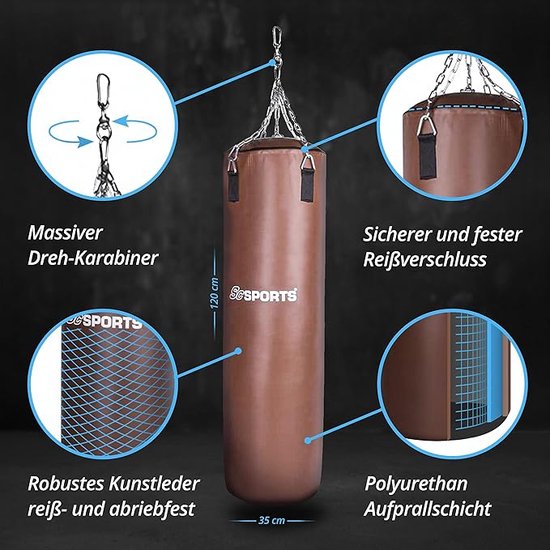 Bokszak - Boksbal - Kick Bokszak - Bokspaal - Stootzak - 30 kg - PVC ...