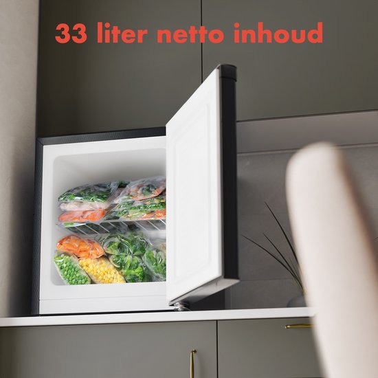 KitchenBrothers Mini Vriezer - 33L - Kleine diepvrieskast, vrijstaand ...