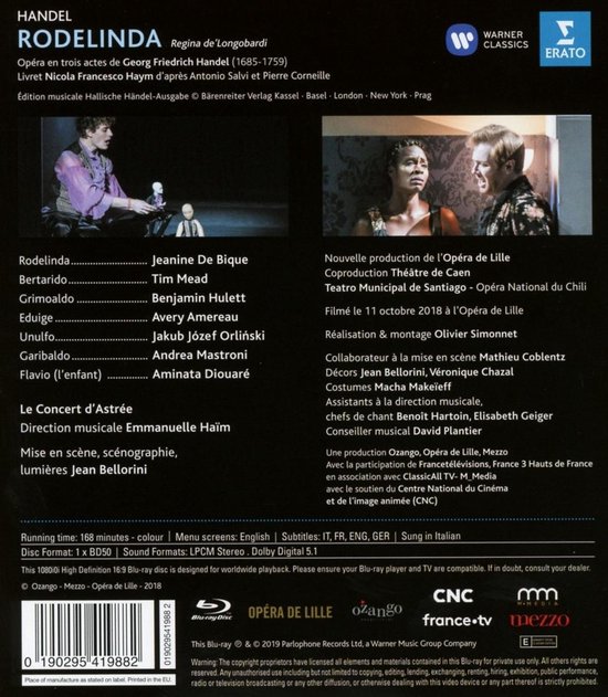 Handel: Rodelinda (Opera De Lille 2018. Stage Director: Jean Bellorini ...