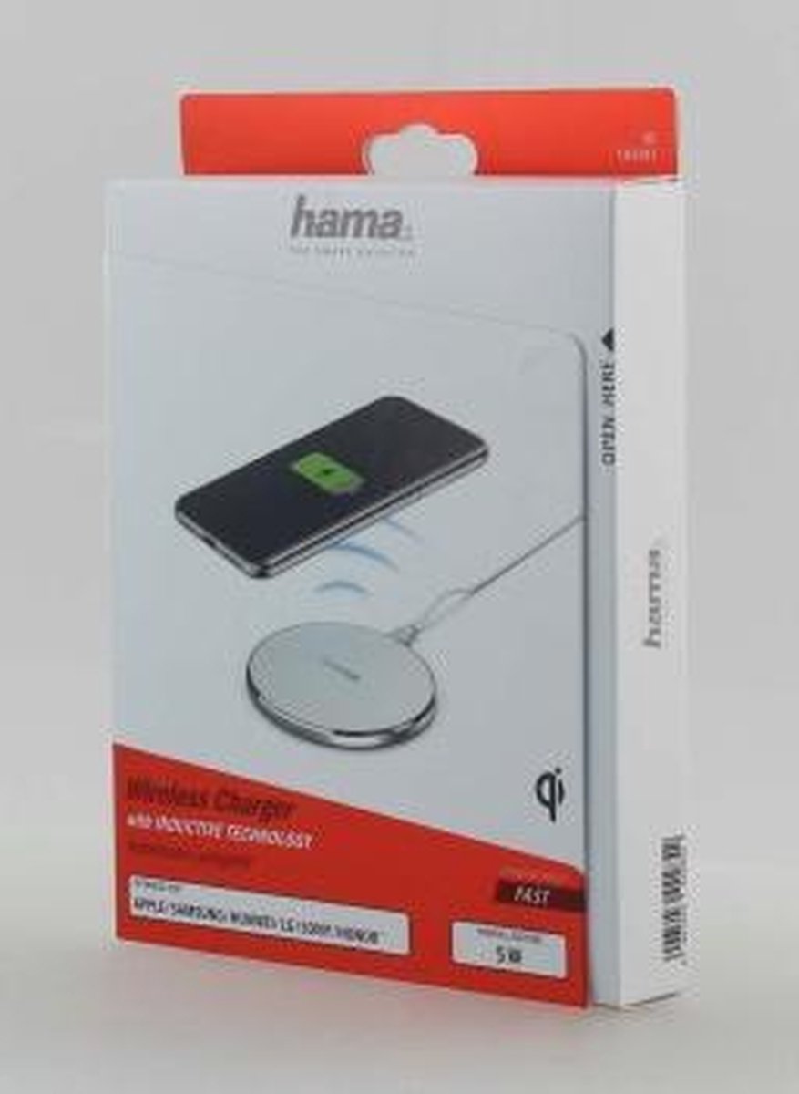Hama Draadloze Oplader FC5 Alu Wit | bol.com