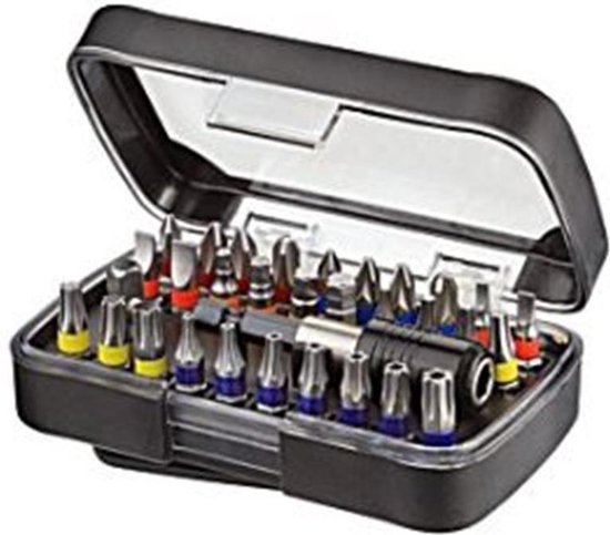 Schroefbitset, 31 delig, Bits Philips, Pozidrive, Torx, Hex, Sleuf, Incl. Magnetische... | bol