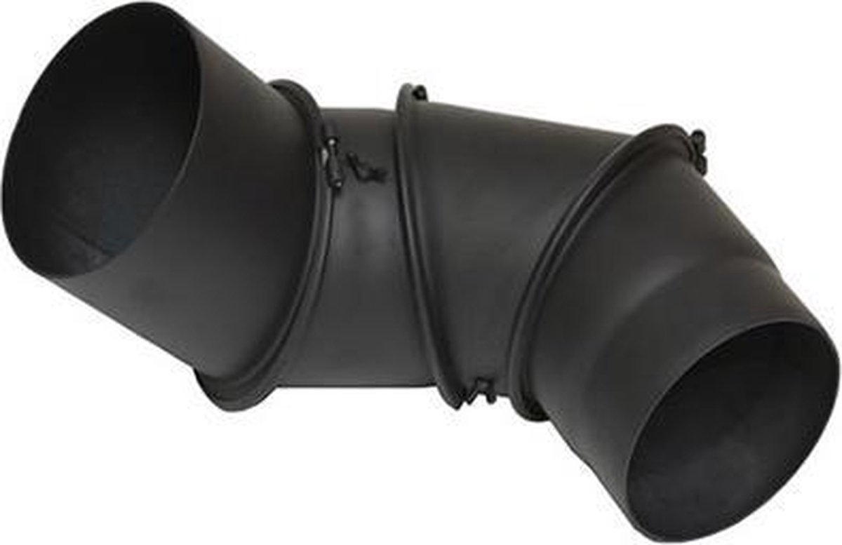 Bocht 90° UNI Ø180 2mm zwart verstelbaar | bol.com