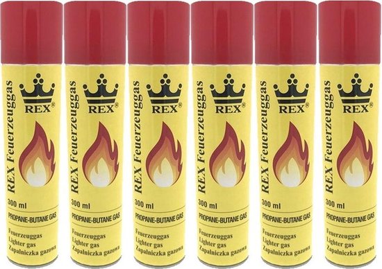 6x Aanstekergas / butaan gas 300 ml | bol.com
