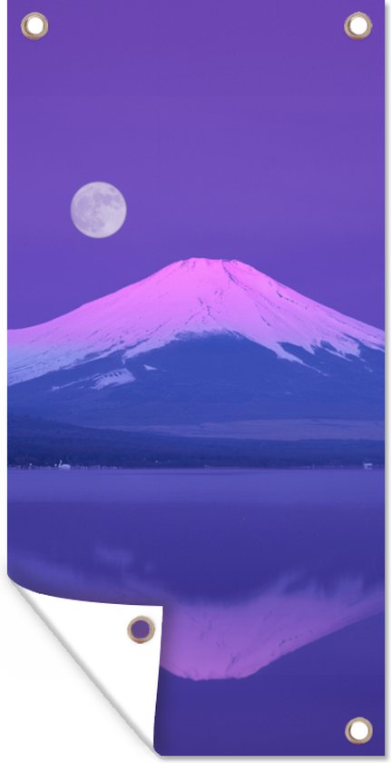 Décoration murale extérieure Lune - Berg - Violet - 80x160 cm - Toile ...