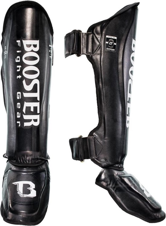 Booster Fight Gear - Scheenbeschermer - V3 - Foil Zwart - S | bol