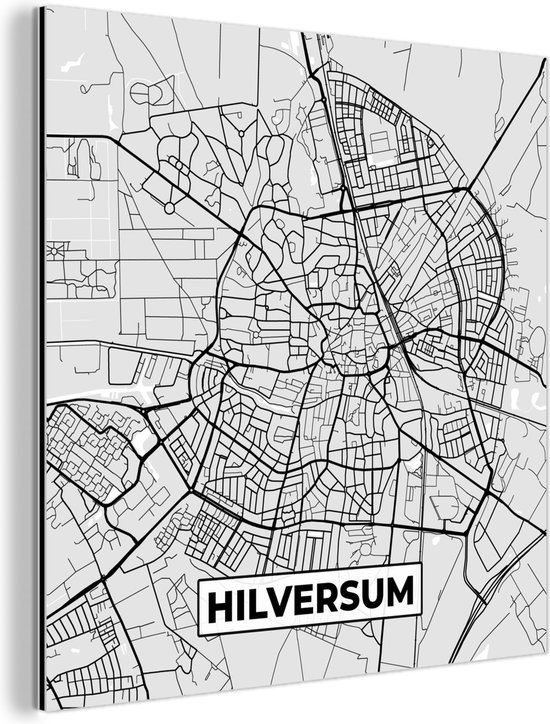 Décoration murale Métal - Peinture Aluminium Industrielle - Plan de ville - Hilversum... | bol.com