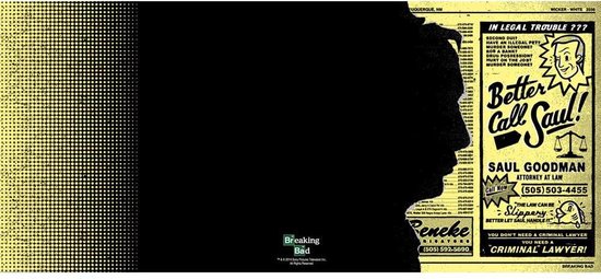 Breaking Bad Mok/beker Saul Goodman Ad Zwart/Geel | bol