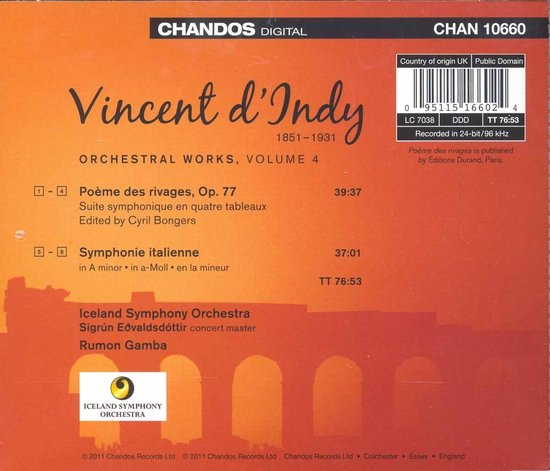 Iceland Symphony Orchestra, Rumon Gamba - D'Indy: Orchestral Works Volume 4 (CD),... | bol.com