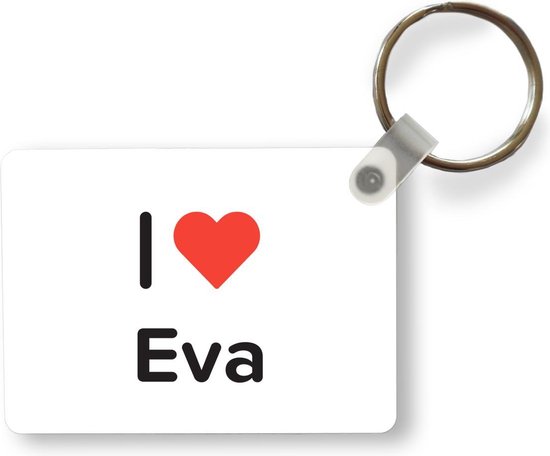 Sleutelhanger - I love - Eva - Meisje - Uitdeelcadeautjes - Plastic | bol