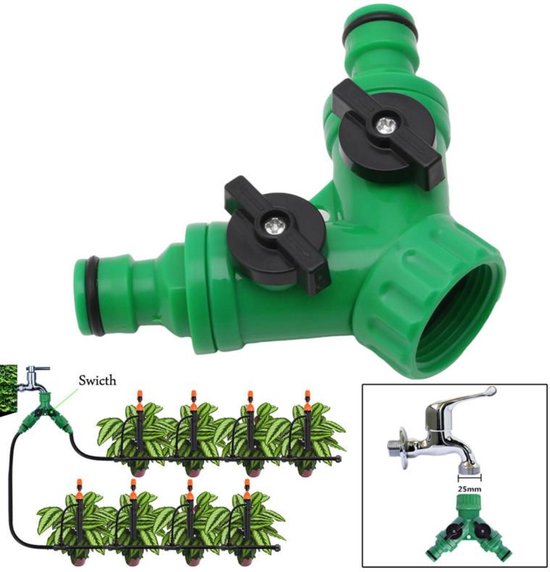 Garden Tools Waterverdeler 2-Weg Tuinslang Koppeling - G 3/4" | bol