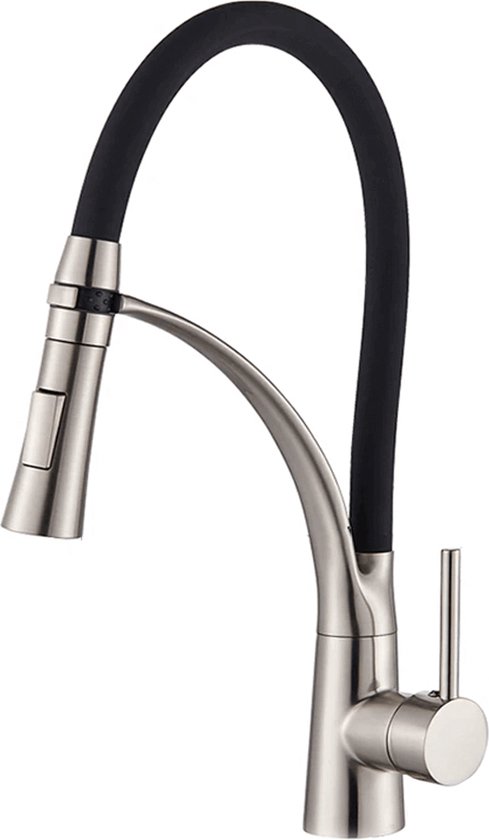 Larra Premium Mara RVS Keukenkraan - Mengkraan - Uittrekbare Uitloop - Geborsteld RVS... | bol