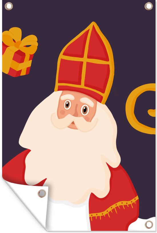 Tuinposter - Tuindoek - Tuinposters buiten - Sinterklaas - Staf - Sint ...