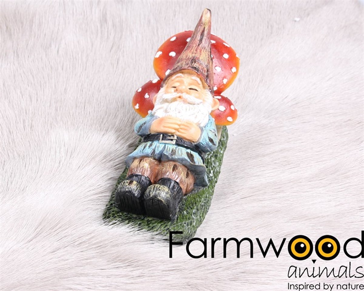 Farmwood Animals Tuinbeeld Kabouter op paddenstoel | bol.com
