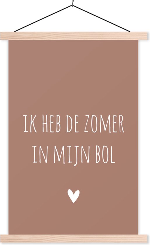 Posterhanger incl. Poster - Schoolplaat - Spreuken - Ik heb de zomer in mijn bol -... | bol.com