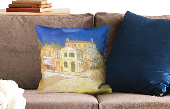 Sierkussen - Het Gele Huis Vincent Van Gogh - Multicolor - 45 Cm X 45 Cm | bol