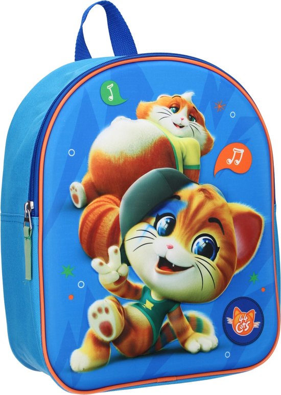 44 Cats Backpacks 3D 44 Cats Kids Backpack - Lampo and Meatball - Blue ...