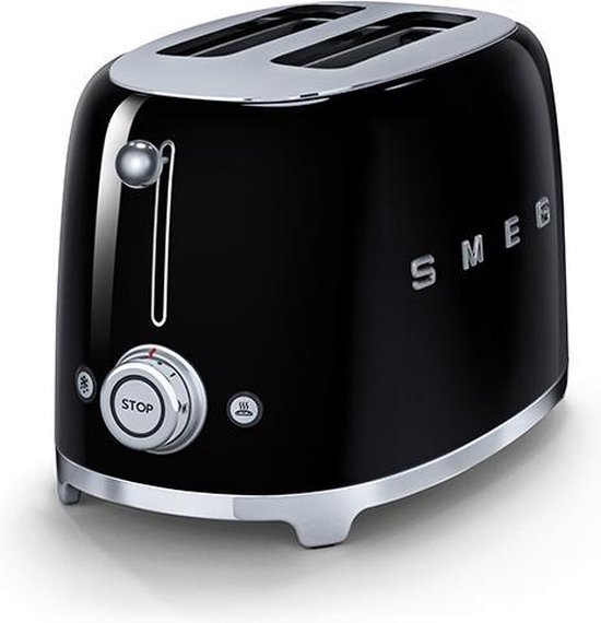 SMEG Broodrooster TSF01BLEU Zwart - 2x2 | bol.com
