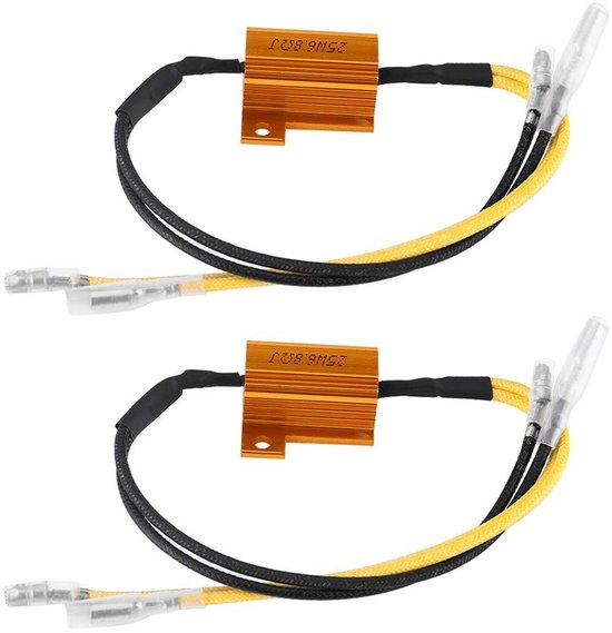 2 x LED indicators, decoder load resistor, 25 W, 6.8 Î©J, LED ...
