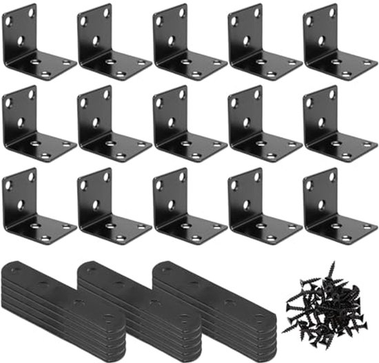 Set van 30 metalen hoekverbinders en verbindingsstukken voor meubels | bol