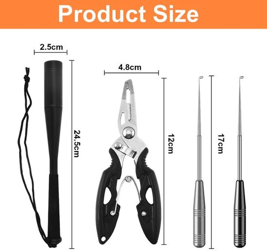 Set van 4 Visaccessoires voor Beginners - Visdoder, Vistang en ...
