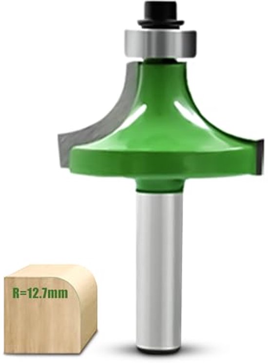 Afrondfrees 8 mm schacht met radius 12,7 mm - Hardmetalen ronde frees ...