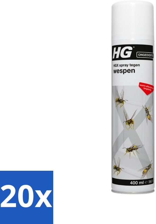 20 x HG X Spray Tegen Wespen 400 ml - Vlekvrije Spray - HG X Spray | bol