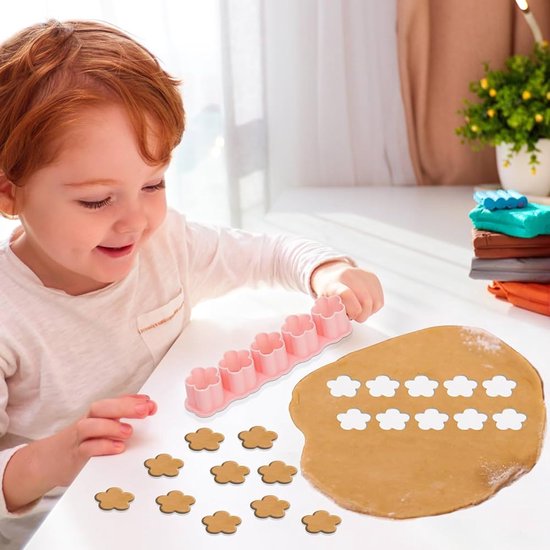 Plastic Mini Cracker Cutters - Bloemvorm - 5 stuks - Roze | bol