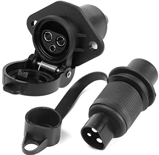 12V 3-Pin Tractor Stekker en Socket - Aansluitingen voor ...