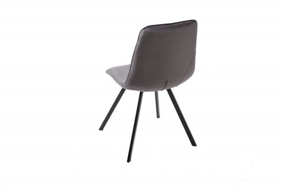 Retro stoel AMSTERDAM CHAIR donkergrijs fluweel design klassieker ...