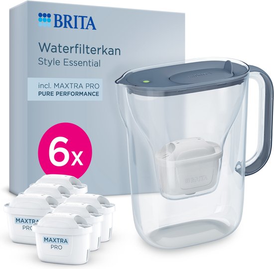 BRITA waterfilterkan Style Essential Blauw (2,4L) incl. 6x MAXTRA PRO ...