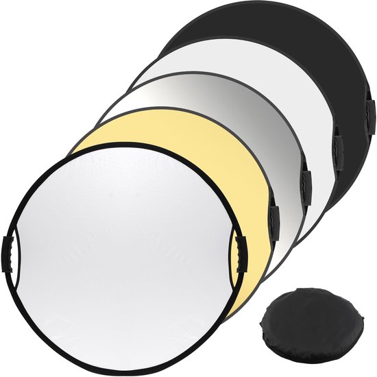 5-in-1 Reflector, 80 cm Folding Reflector, Photography with Handle ...
