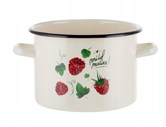 Emalia Pleszew Emaille Pan 20 cm 4.5L - Inductie & Gas - Malin Design | bol