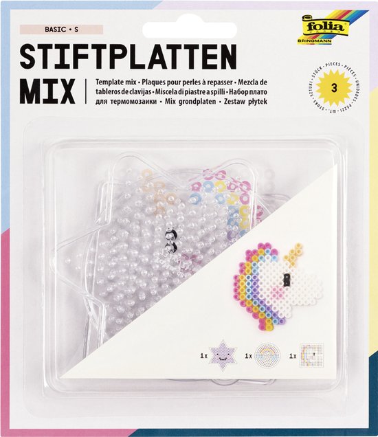 Strijkkralen bordjes basic klein 3 stuks | bol