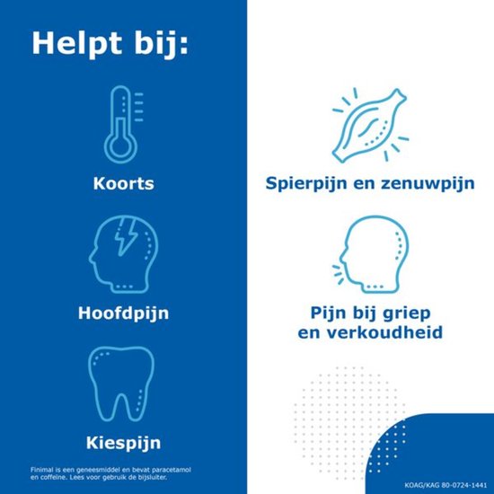 Finimal Paracetamol - Pijnstiller bij griep, hoofdpijn en koorts - 40 ...