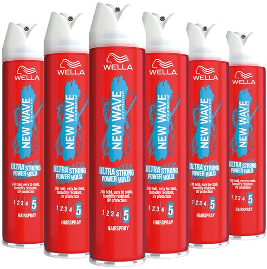 Wella New Wave Ultra strong hairspray - haarspray - 6 x 250 ml | bol