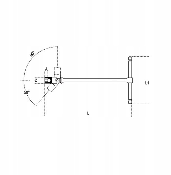 Beta Torx Dopsleutel met Cardan E20 - 490mm | bol