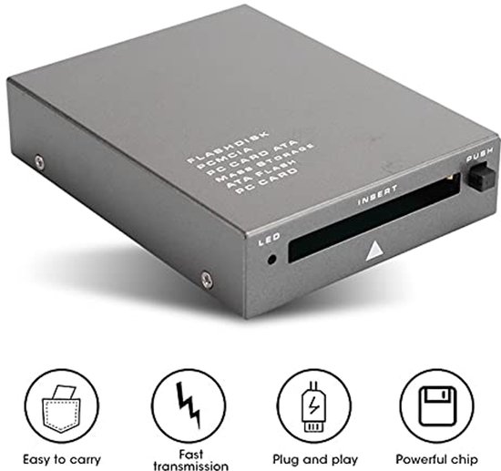 PCMCIA USB 2.0 Card Reader, High-Speed PC Card Reader, Plug and Play ...