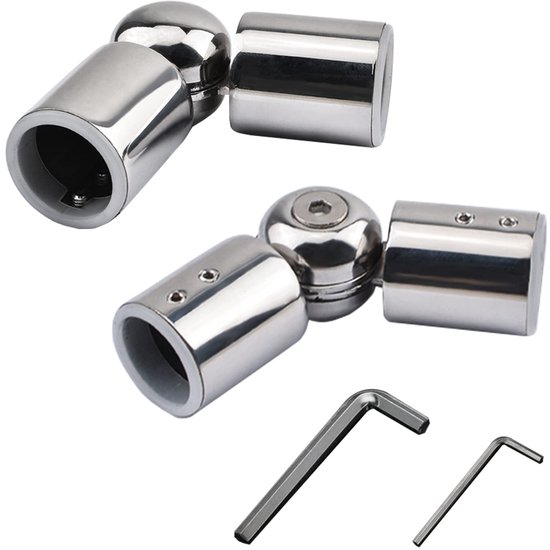 UFURMATE Adjustable Angle Connector, 2pcs Stainless Steel Curtain Rod ...