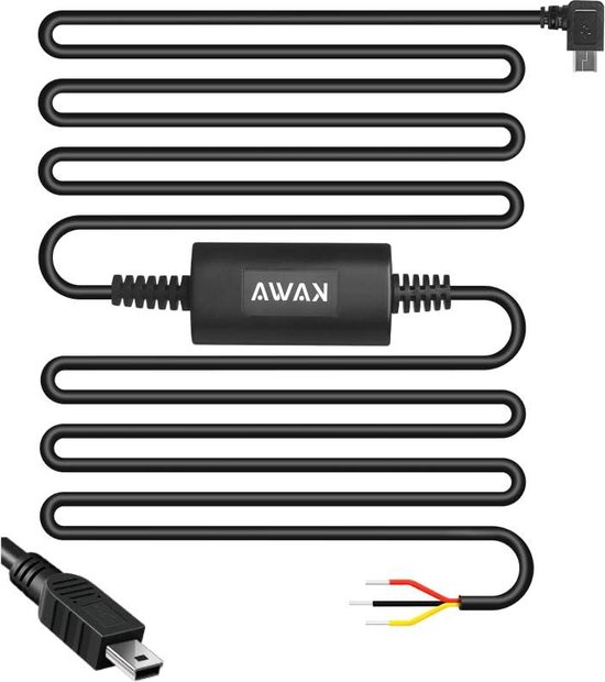 Auto Hardwire Kit Mini USB 3 m Hard Wire Kit | Dashcam Installatie ...