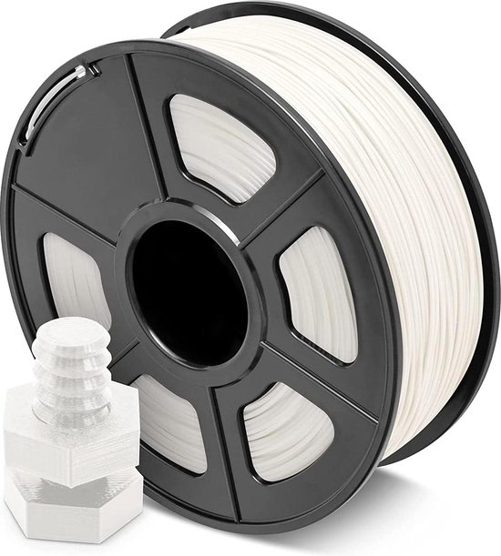 1.75mm ABS Filament for FDM 3D Printer - 1KG(2.2LBS) - White - High ...