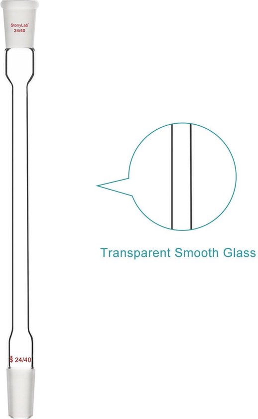 Air Cooling Tube Borosilicate Glass Recdenser 200mm Jacket Length - Lab ...