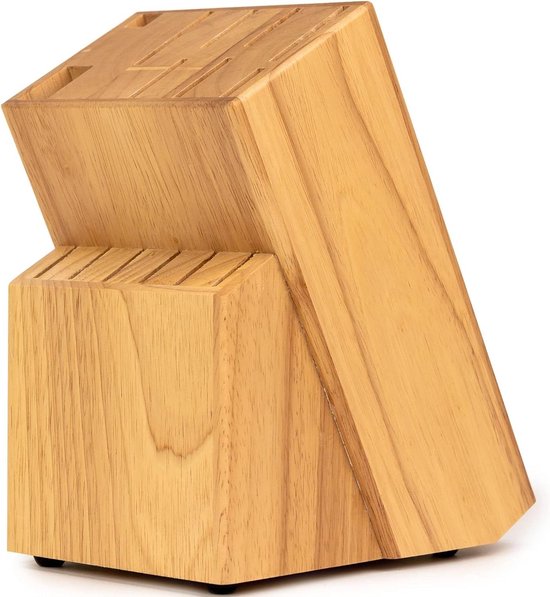 Houten Messenblok RAF Rubberhout - Messenblok Zonder Messenhouder van ...