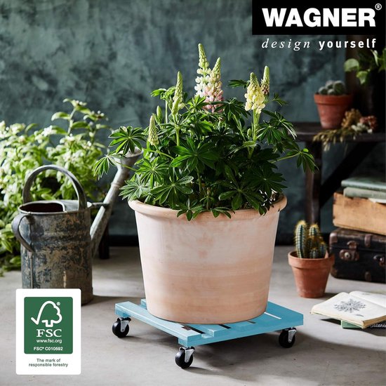 Plantentrolley Aqua Splash 38 x 38 x 95 cm - Bloemenroller voor Buiten ...