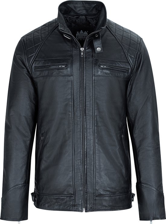 Urban 5884® - Skimo- Leren jas -Heren jas - Zwart - Maat M | bol
