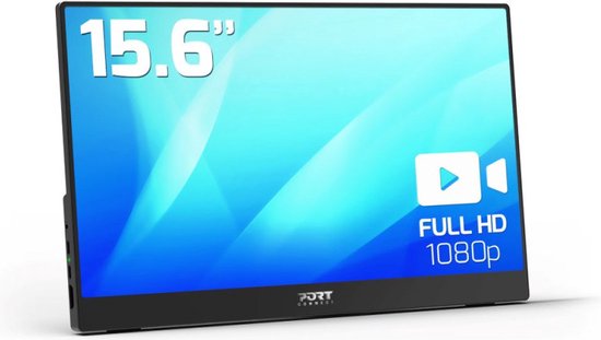 Port Connect - Draagbare Monitor - 2e Scherm - 15.6 inch - Full HD LCD Nomad - Zwart | bol