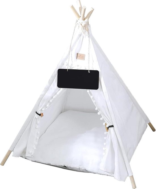 Hondenmand Tipi voor honden en katten - Luxe hondenkattenbed met kussen ...